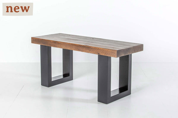 Rustic Solid Wood & Metal Benches – Eat Sleep Live