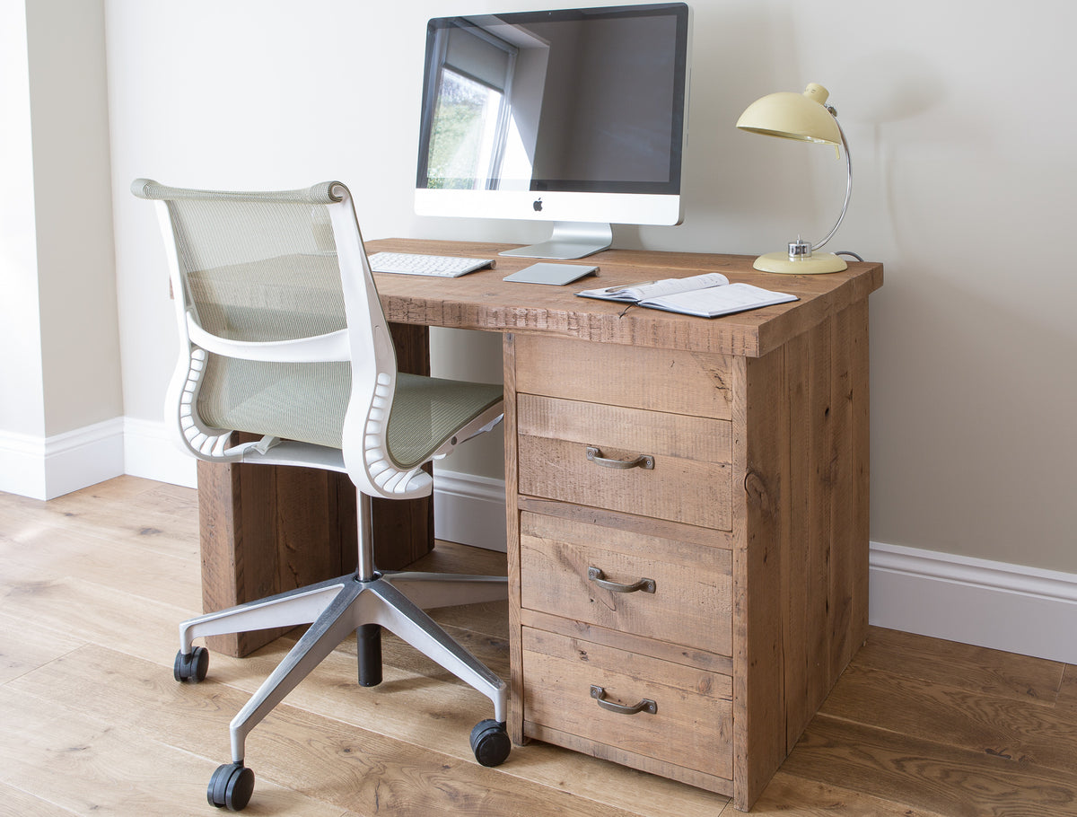 Reclaimed Rustic Wood Hudson Small Desk – Eat Sleep Live