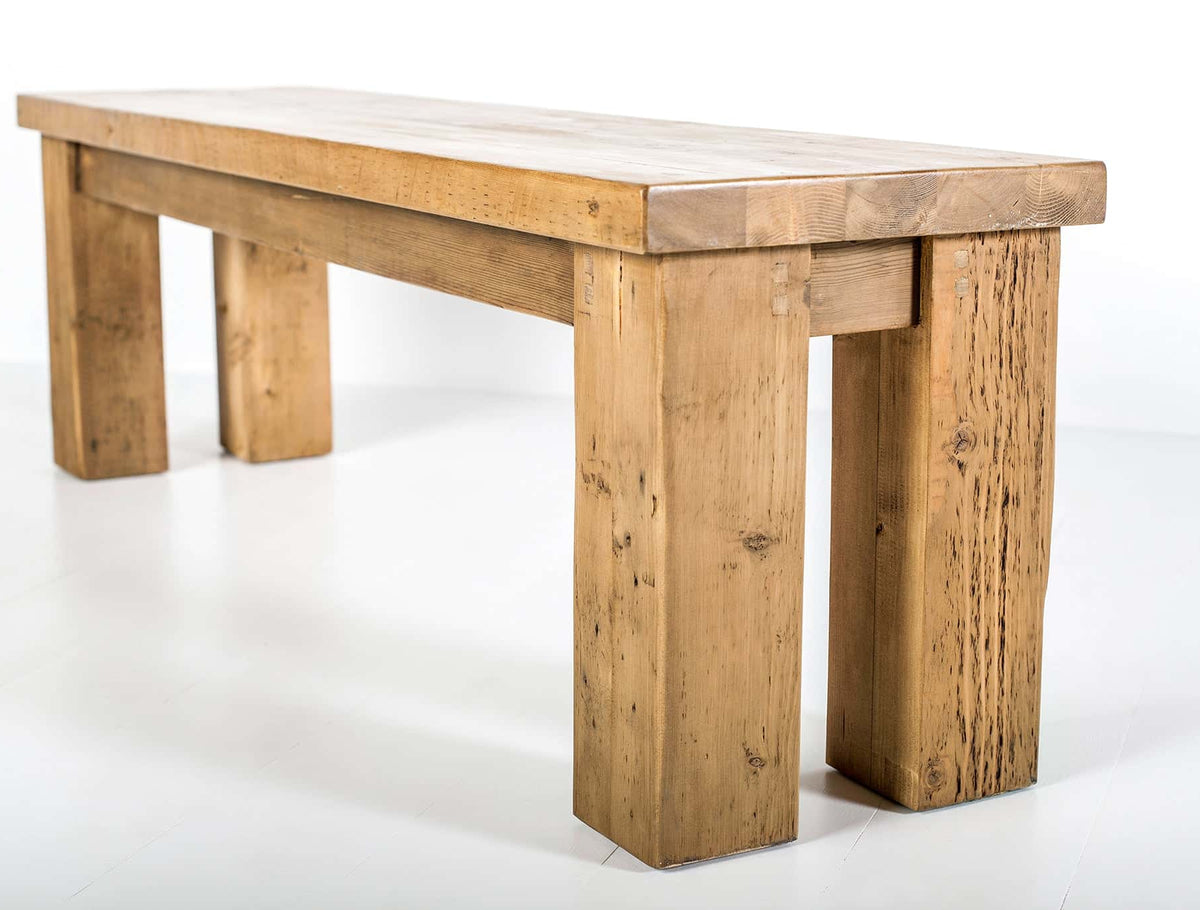 Reclaimed Rustic Wood Hudson Bench – Eat Sleep Live
