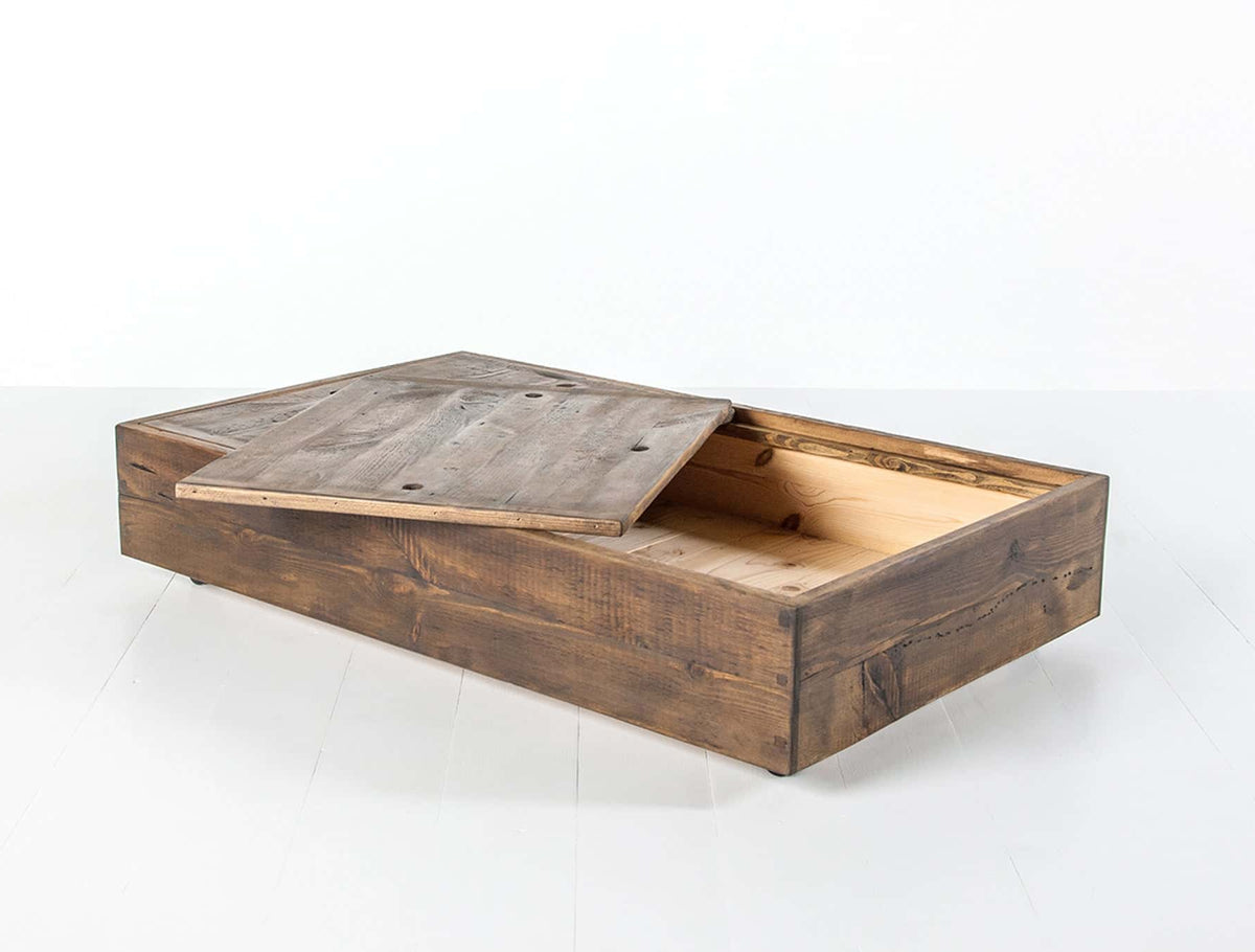 Reclaimed Rustic Wood Hudson Underbed Storage – Eat Sleep Live