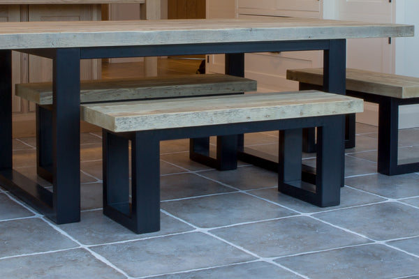 Solid Wood Side Bench With Custom Frame – Eat Sleep Live